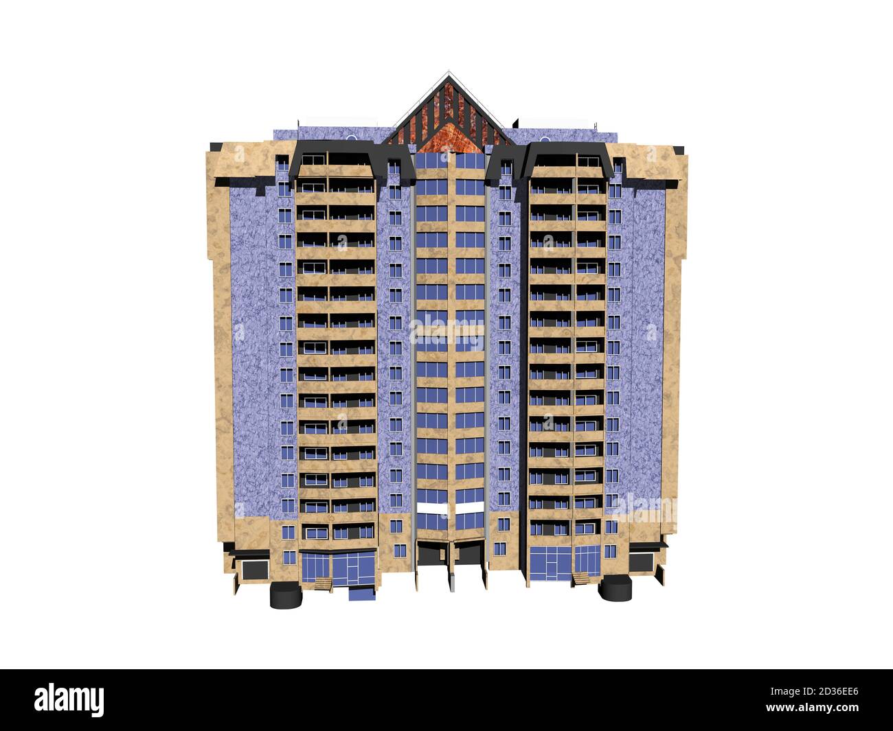 large colorful residential complex in the city Stock Photo - Alamy