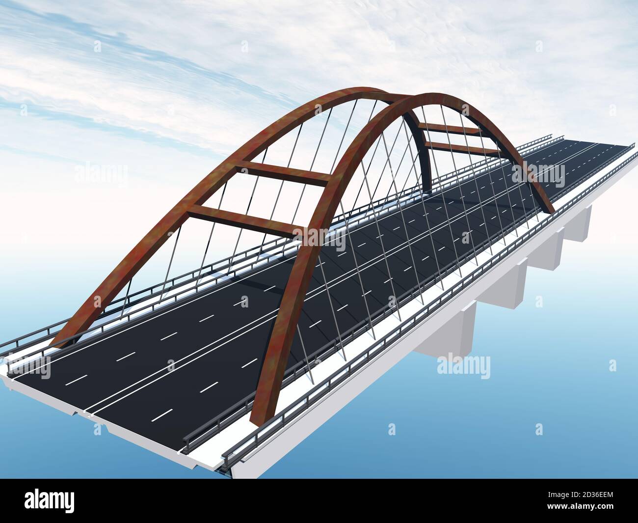 Road as an arch bridge over a body of water Stock Photo - Alamy