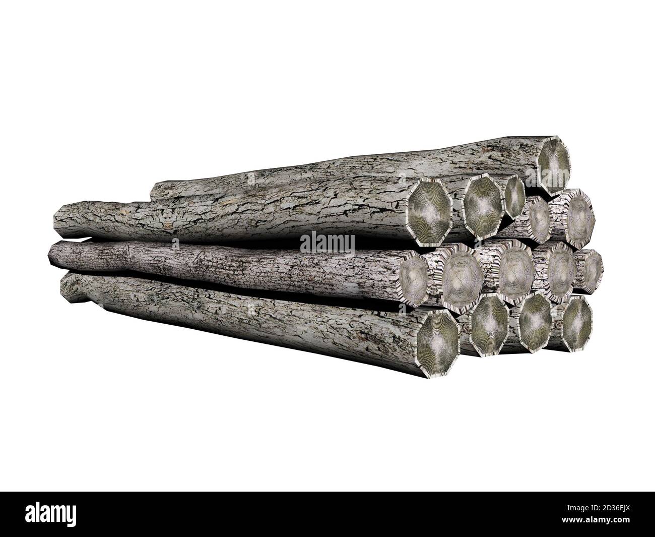 Piled tree trunks Cut Out Stock Images & Pictures - Alamy