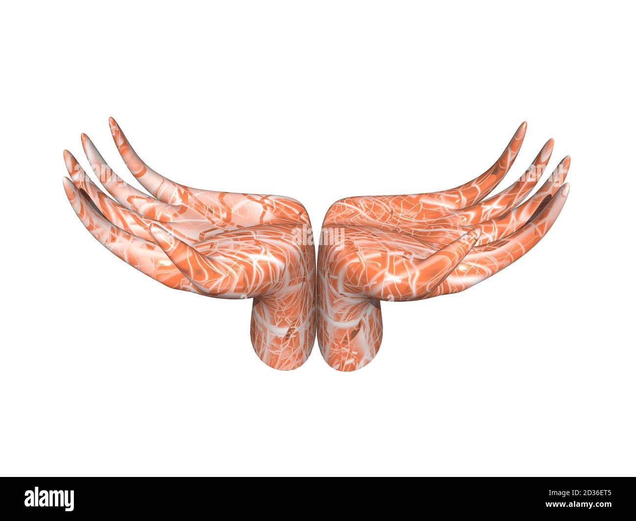 stone statuette of open hands Stock Photo - Alamy