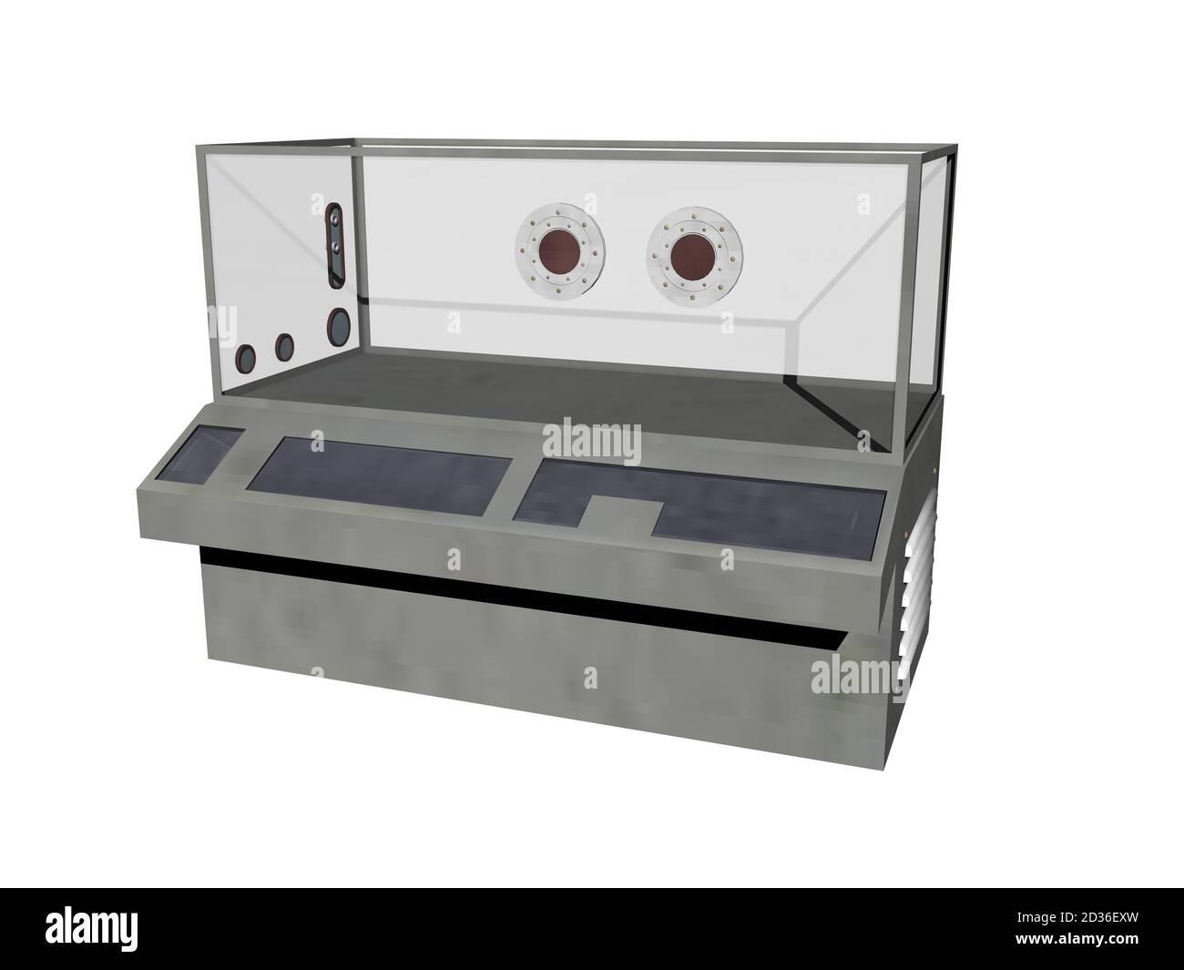 Gene database in the laboratory with an examination table Stock Photo ...
