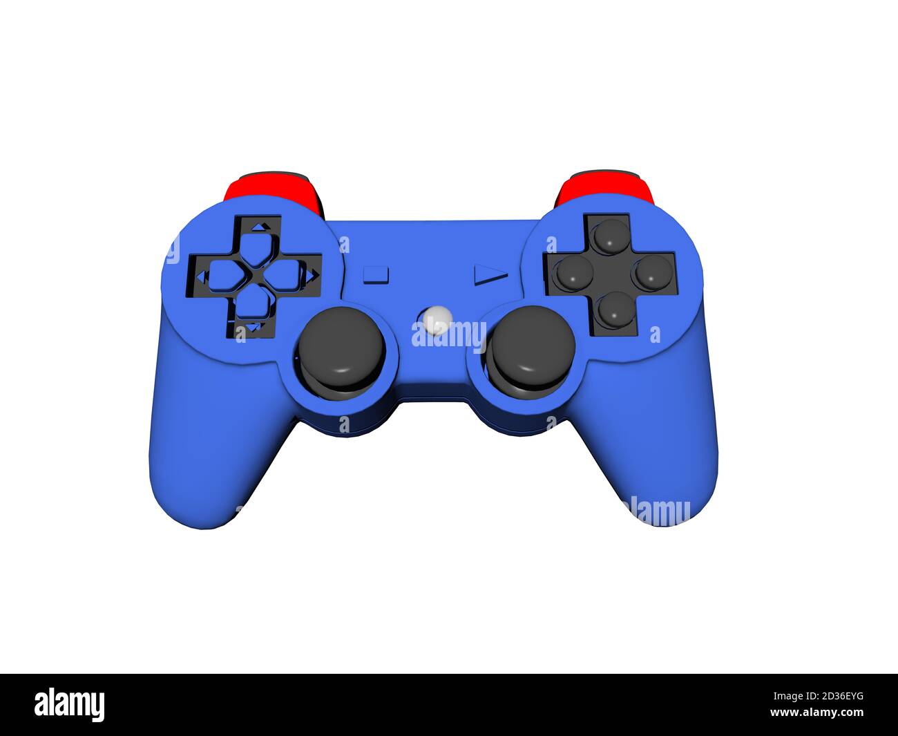 blue game controller with buttons Stock Photo - Alamy