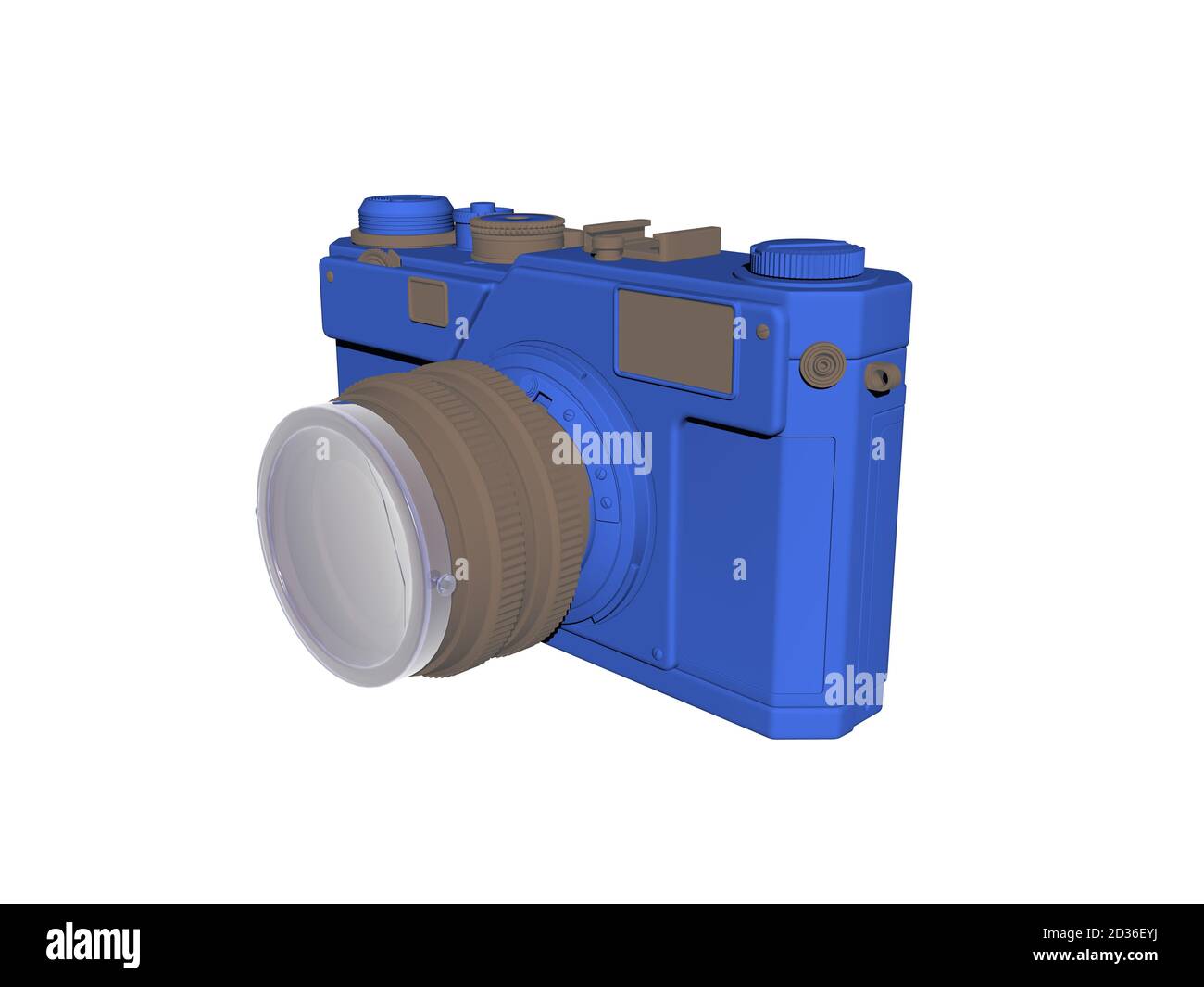 blue camera with lens Stock Photo - Alamy