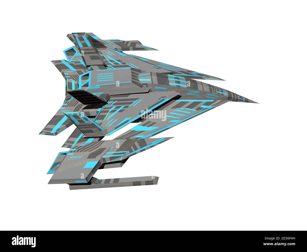 triangular armed spaceship in space Stock Photo - Alamy