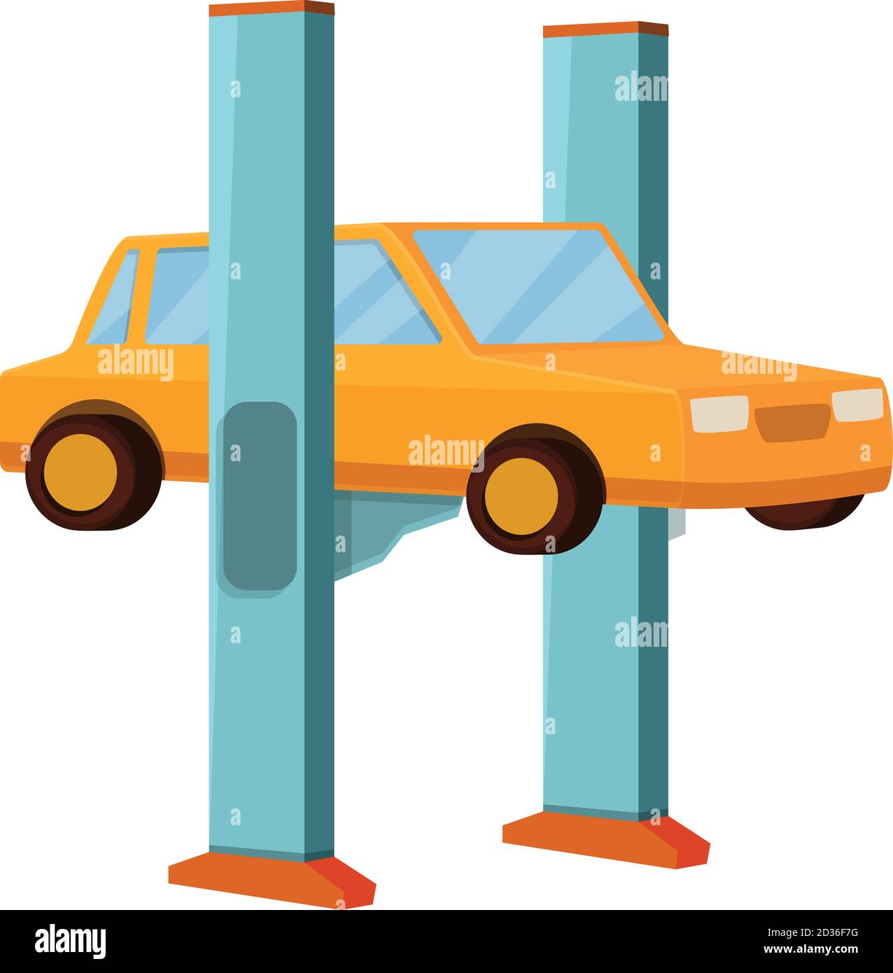 Car lift machine icon. Cartoon of car lift machine vector icon for web ...