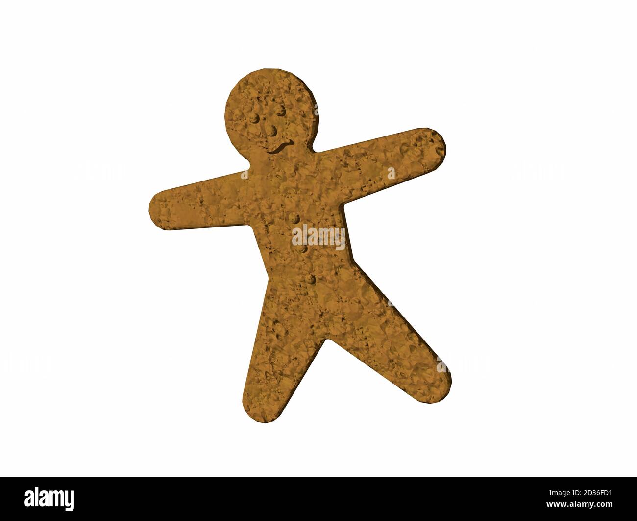 little brown gingerbread man for Christmas Stock Photo - Alamy