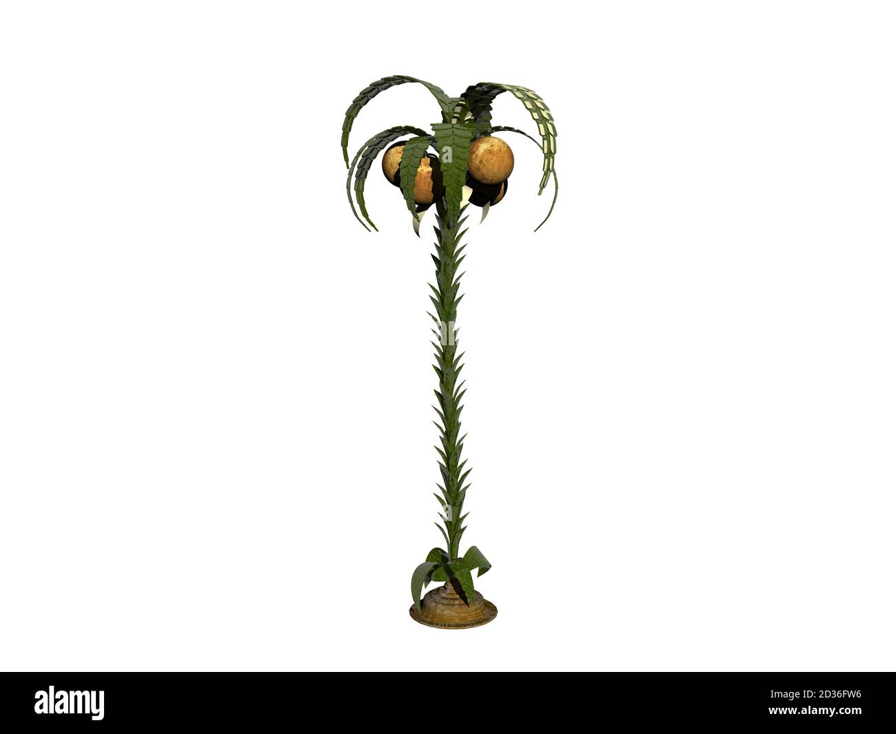 Palm tree fruits leaves Cut Out Stock Images & Pictures - Alamy