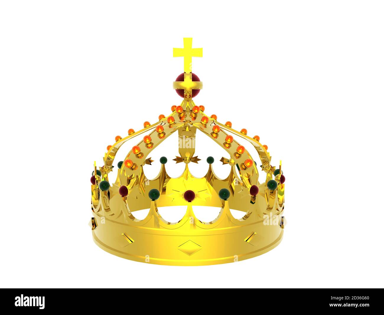 golden royal crown with precious stones Stock Photo - Alamy