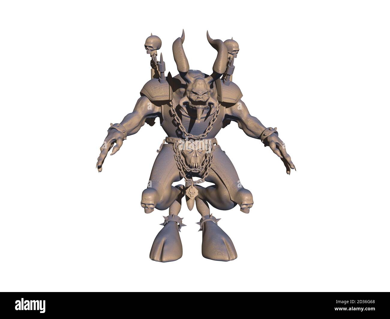 big alien cartoon warrior in uniform Stock Photo - Alamy