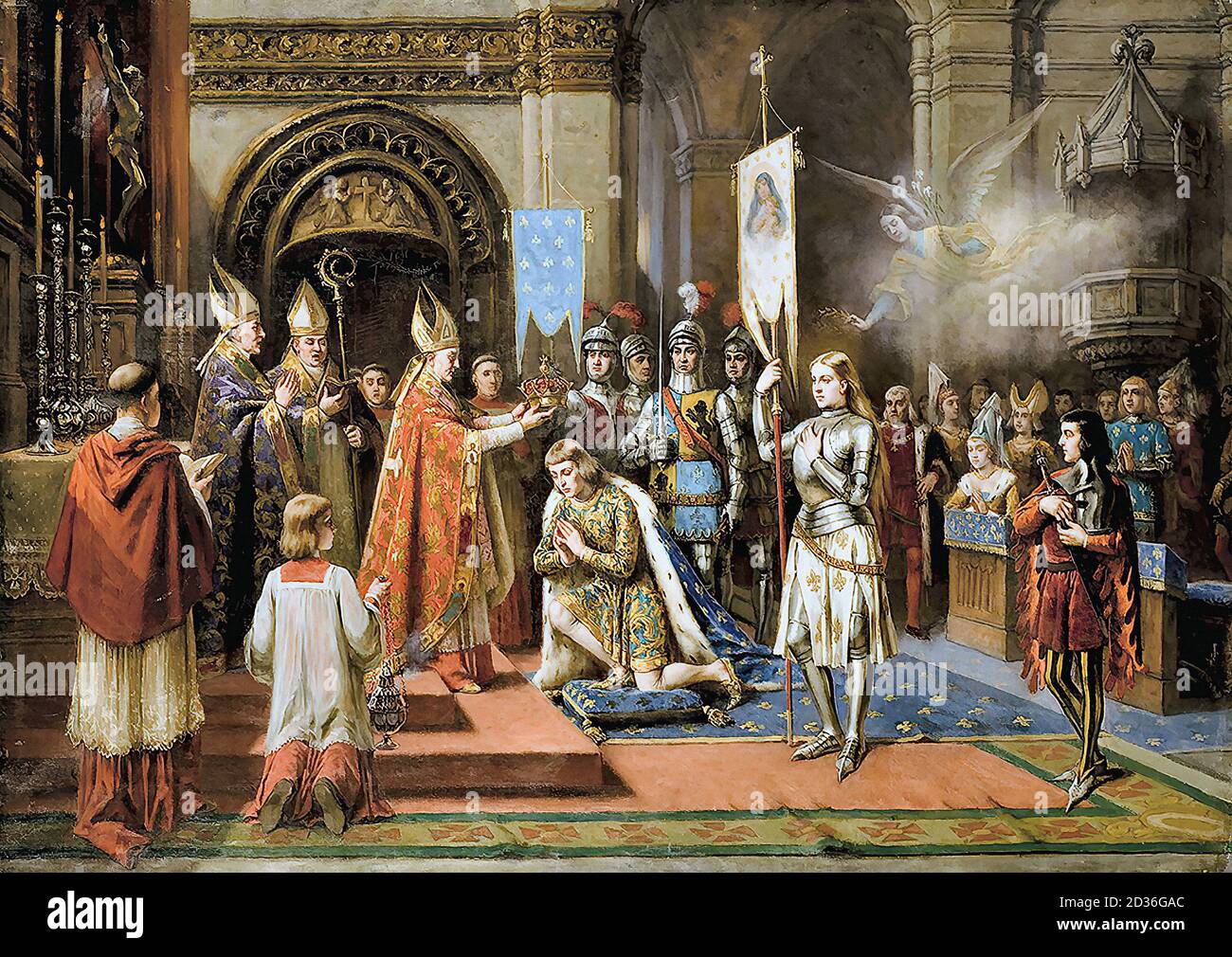 Bakalowicz Ladislaus - Joan of Arc at the Coronation of Charles VII in ...