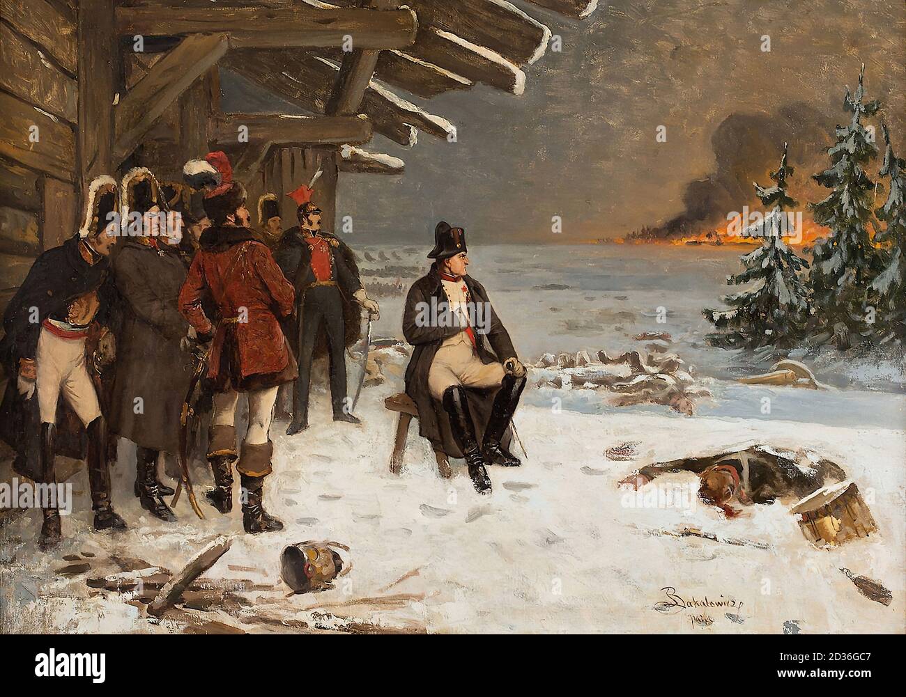 Bakalowicz Ladislaus - Scene from the Russian Campaign - Napoleon Under ...