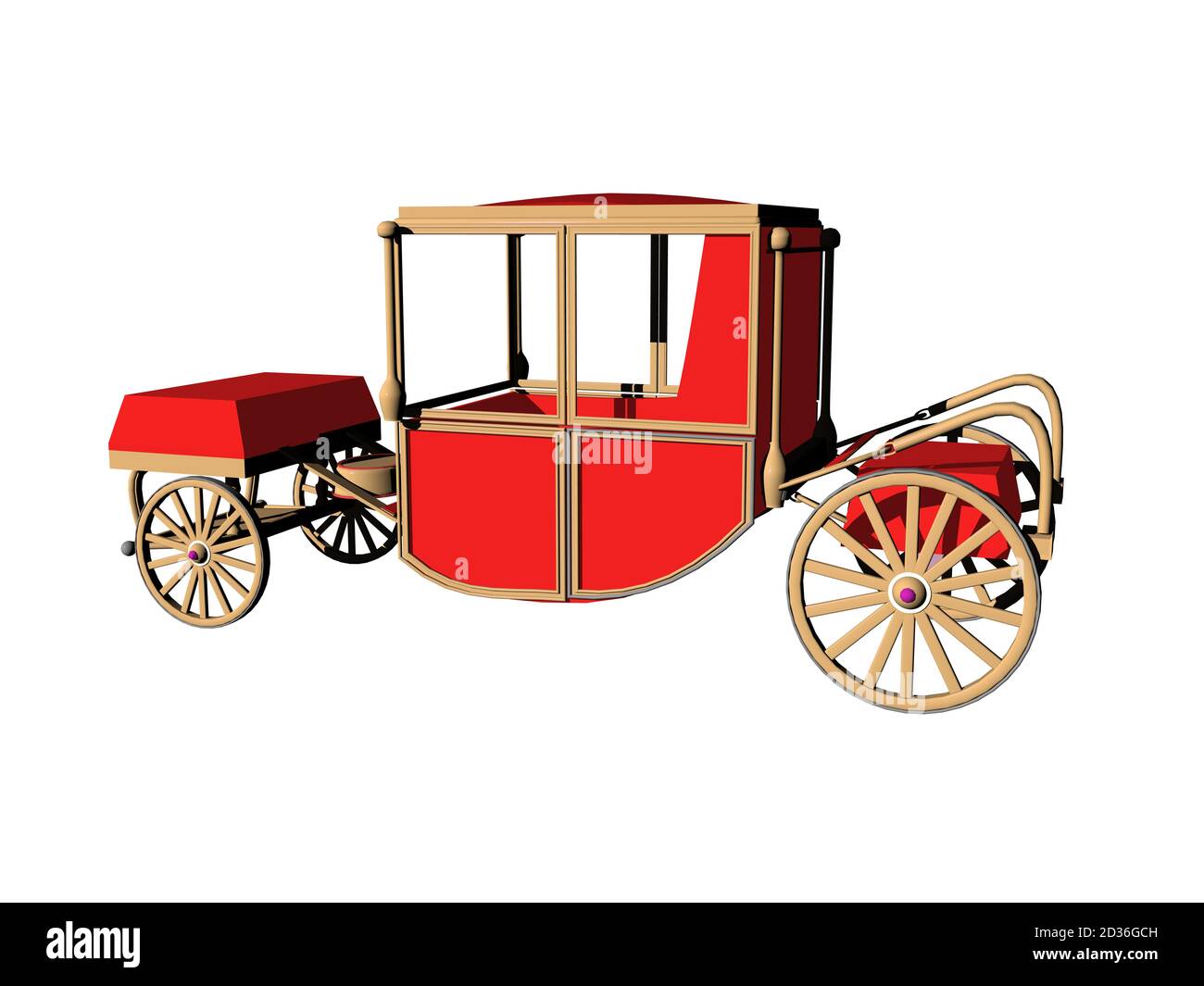 colorful royal carriage with luggage Stock Photo - Alamy