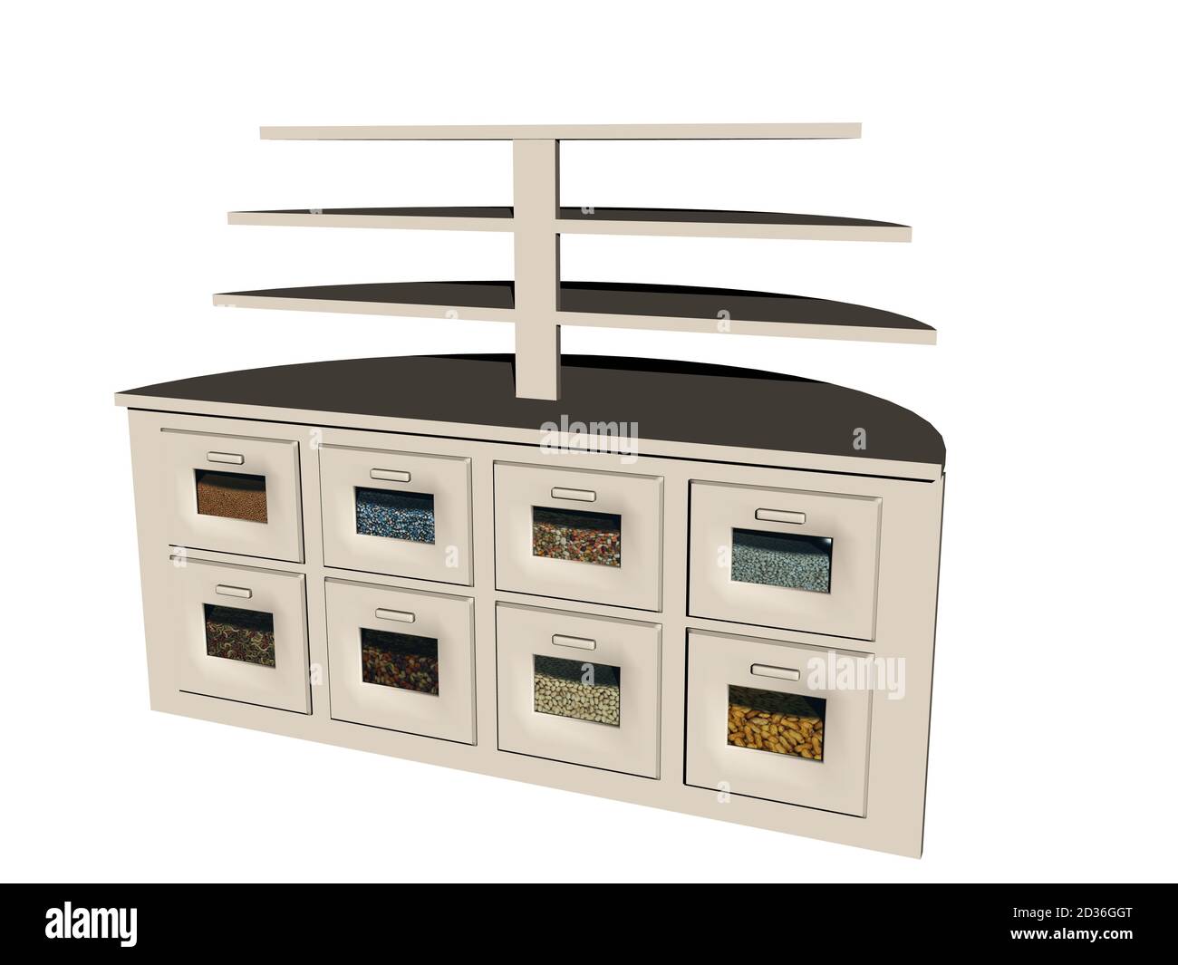 old-fashioned kitchenette with drawers Stock Photo - Alamy