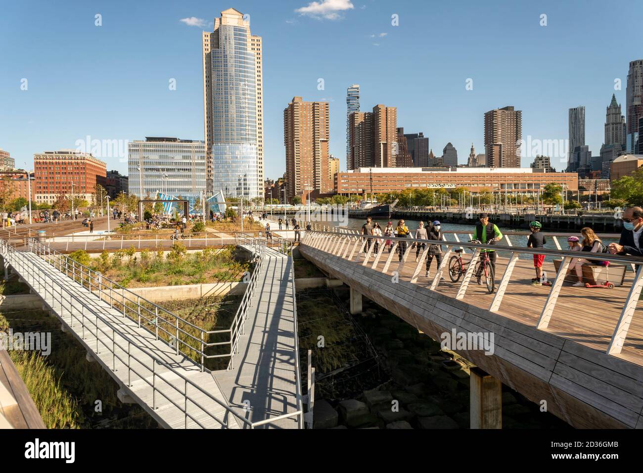 Visitors flock to the newly opened Pier 26 in Hudson River Park in New ...