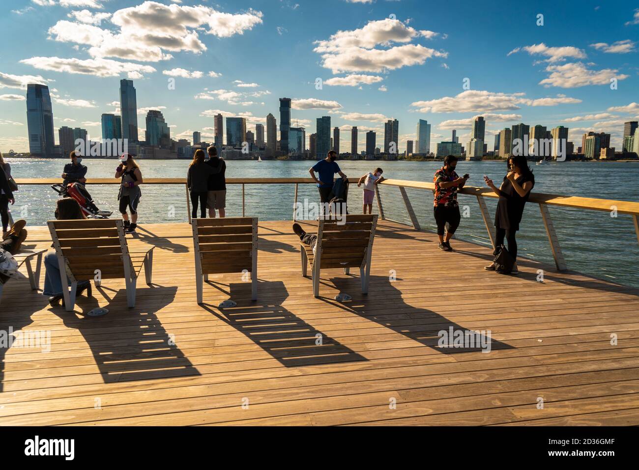 Visitors flock to the newly opened Pier 26 in Hudson River Park in New ...