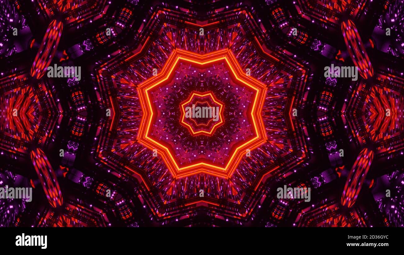 3d render of colorful geometric lights Stock Photo - Alamy