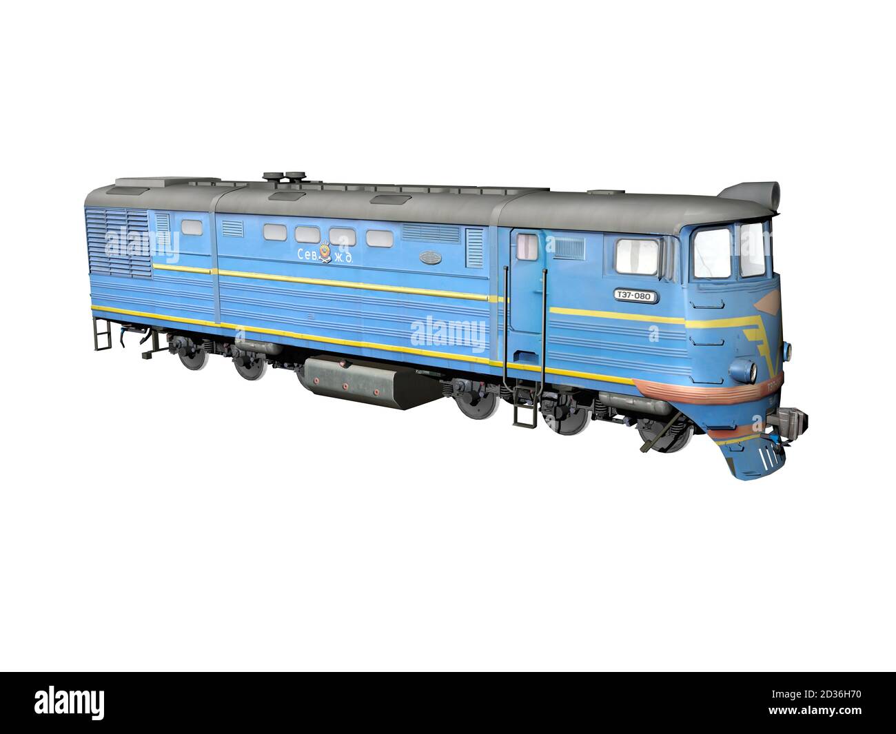 Blue locomotive Cut Out Stock Images & Pictures - Alamy