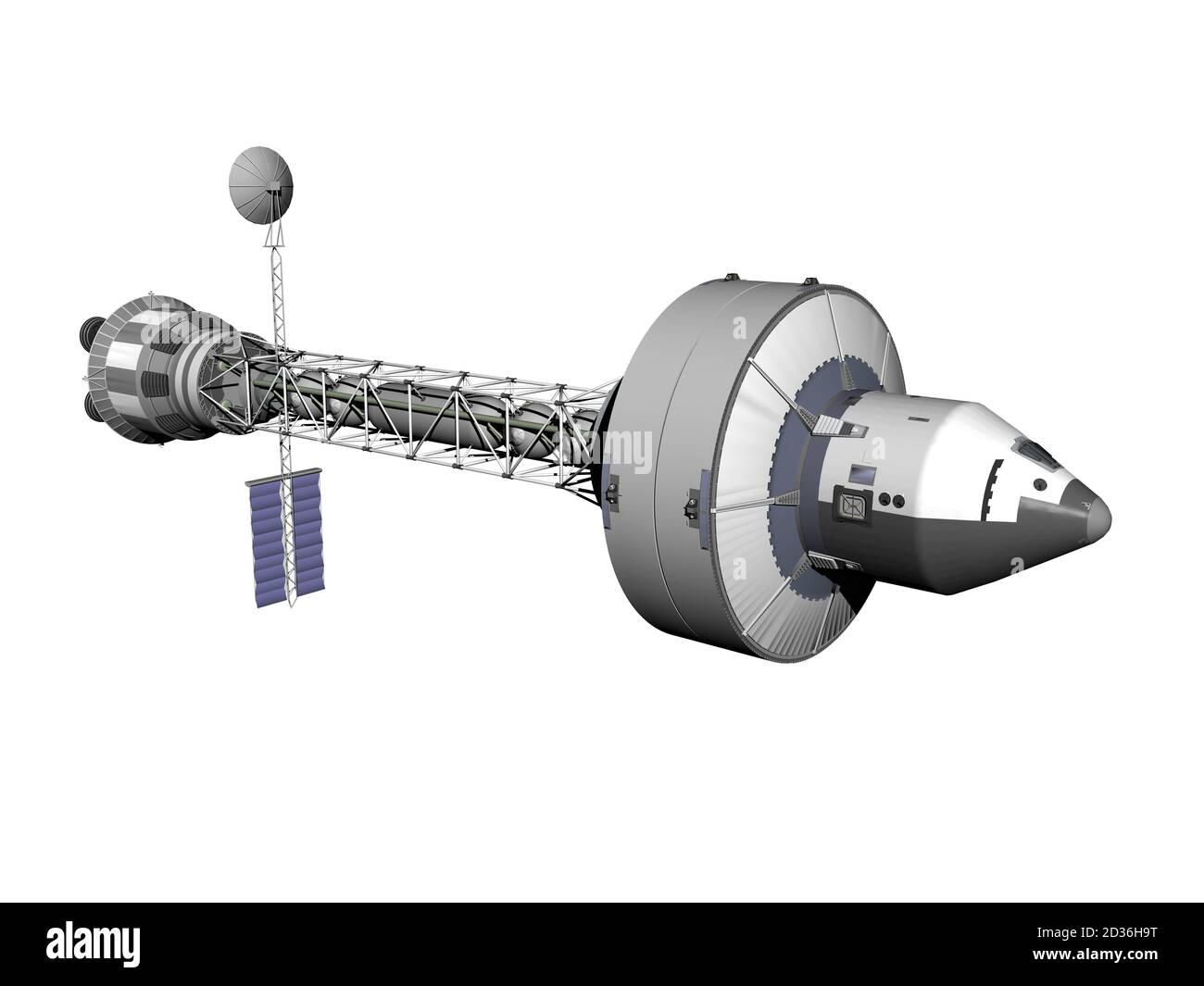 Spaceship and space station in space Stock Photo - Alamy