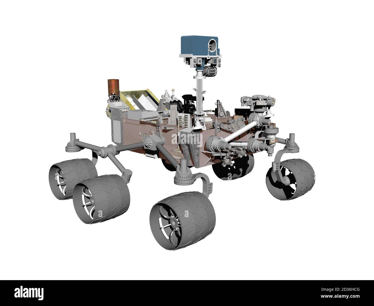 Mars rover on the red planet Stock Photo - Alamy