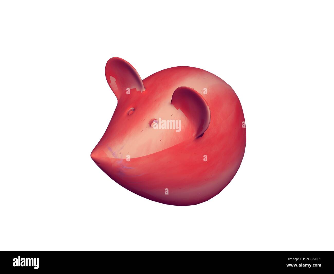 red toy mouse with round ears Stock Photo - Alamy