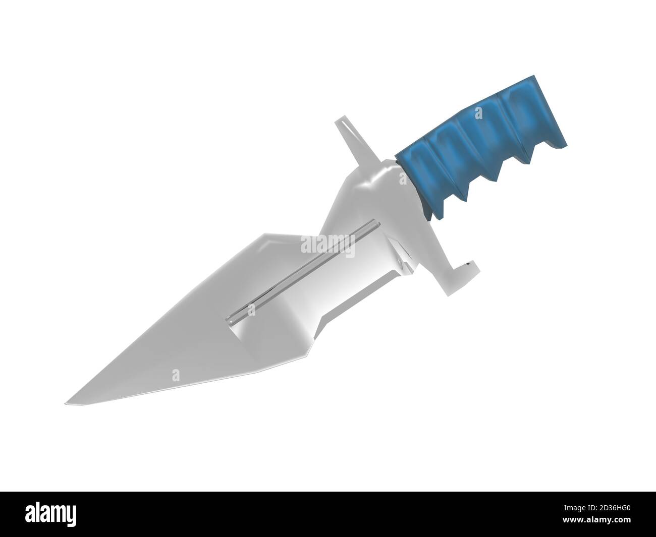 sharp hunting knife with blue handle Stock Photo - Alamy