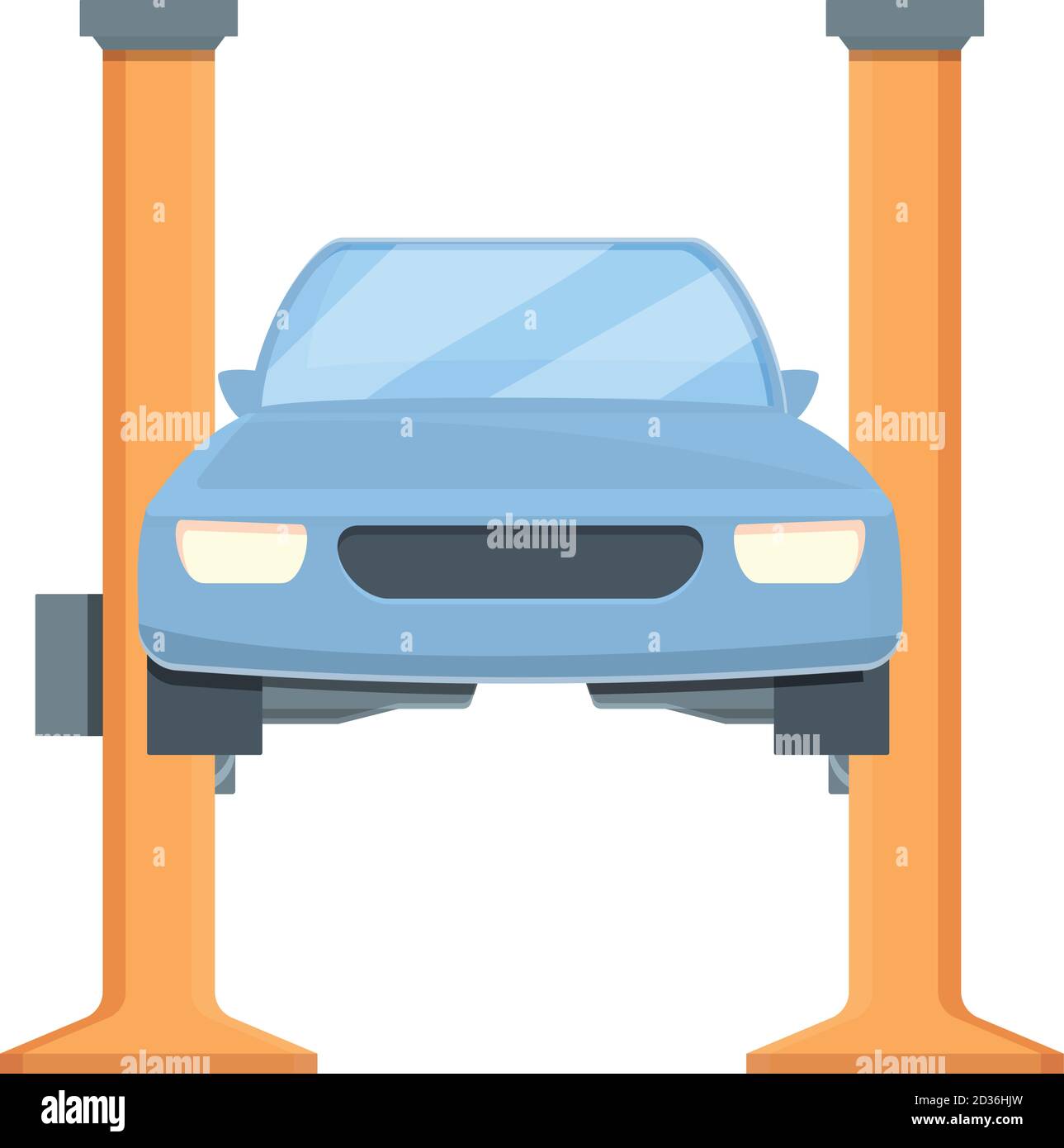 Electric car lift icon. Cartoon of electric car lift vector icon for ...