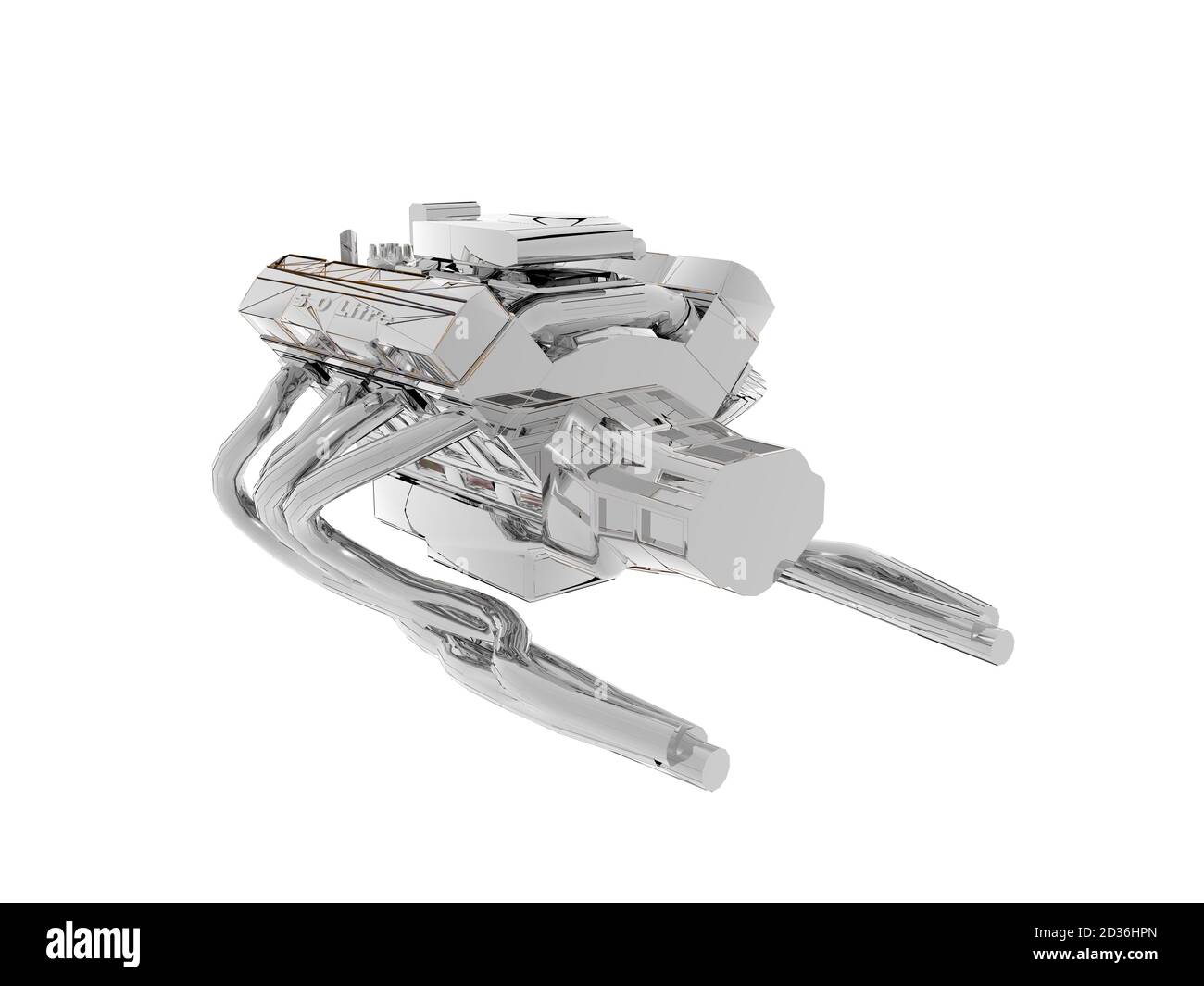 steel car engine block with manifold Stock Photo - Alamy