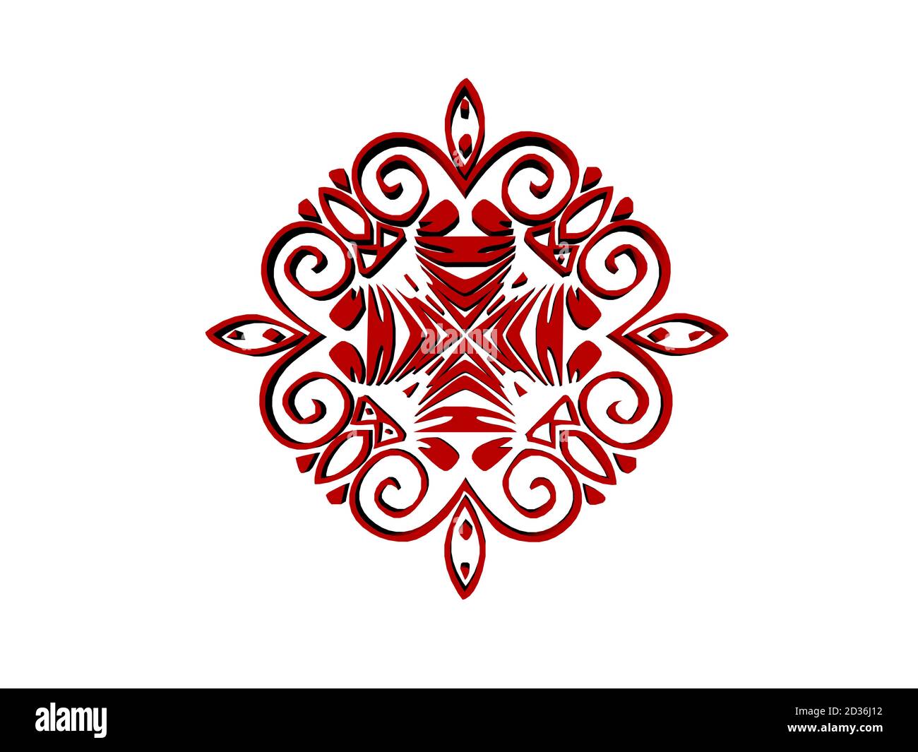 red round flowers pattern Stock Photo - Alamy
