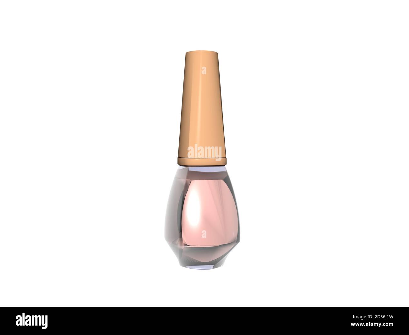 Nail polish vial with brush in the cap Stock Photo - Alamy
