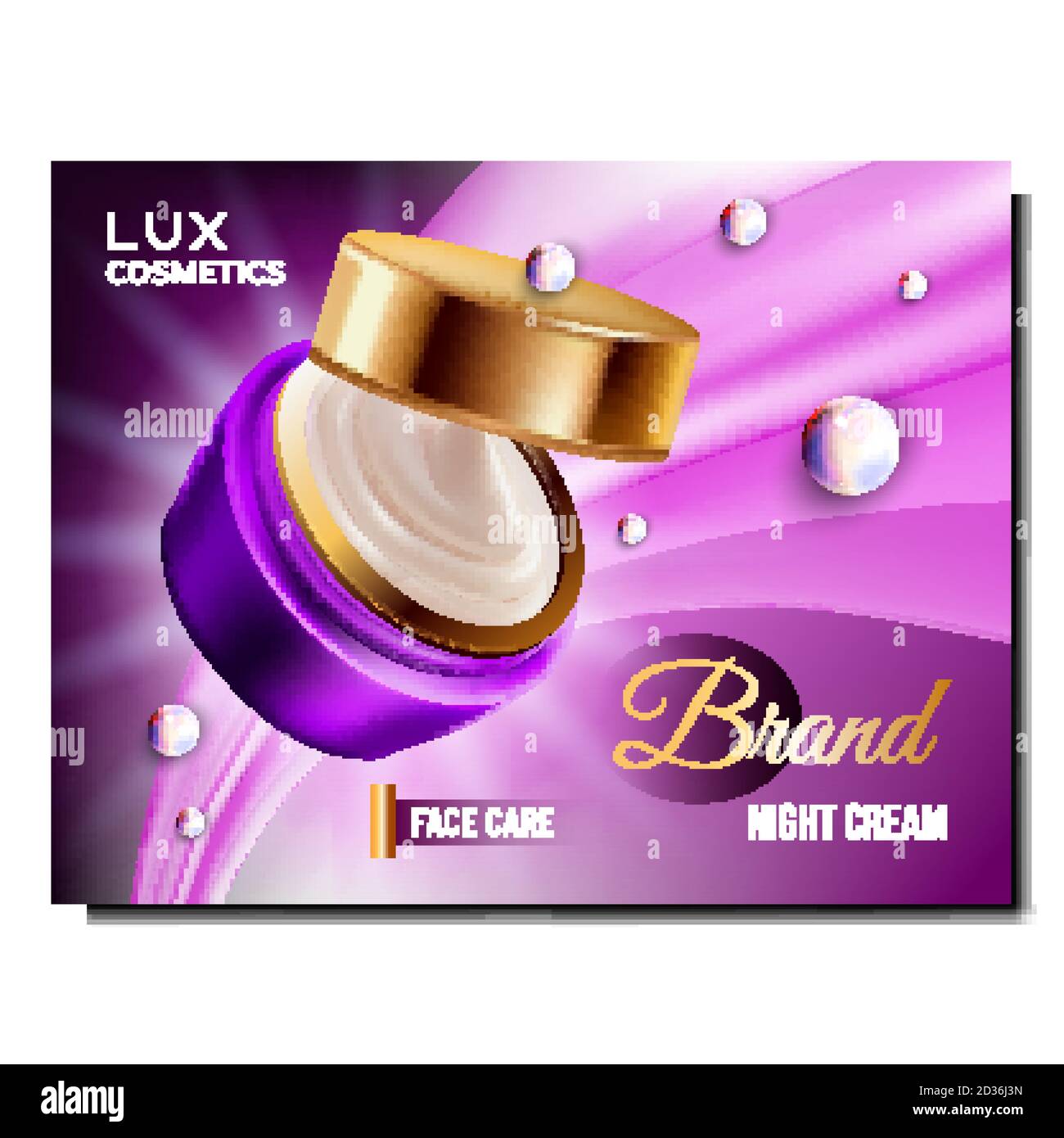 Night Cream Creative Promotional Banner Vector Stock Vector Image & Art ...