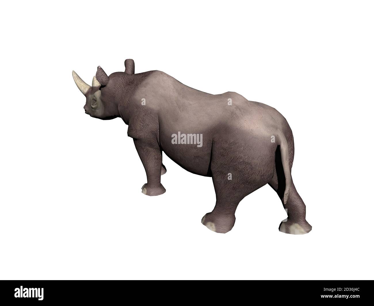 heavy african rhinoceros in the steppe Stock Photo - Alamy
