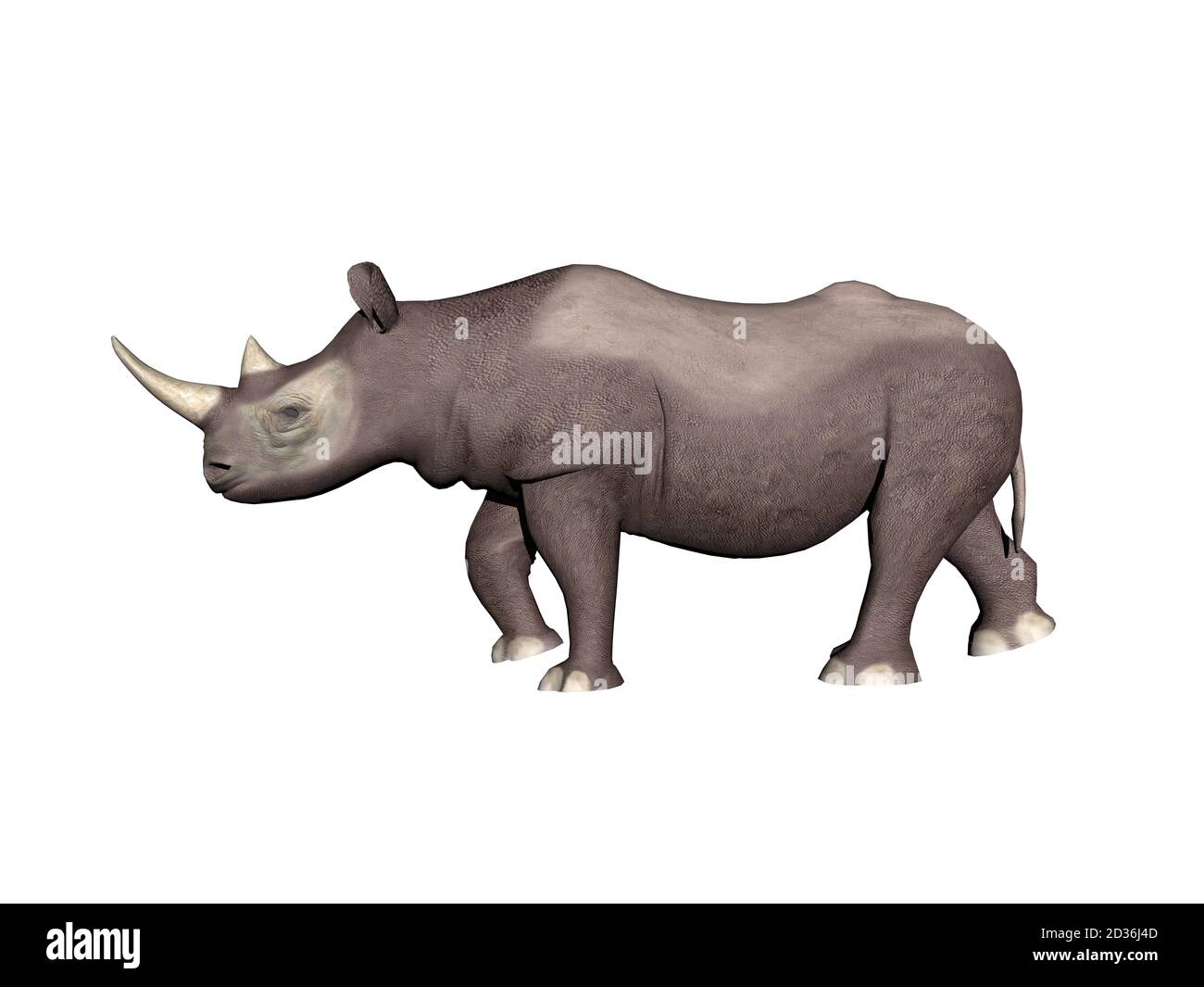 heavy african rhinoceros in the steppe Stock Photo - Alamy