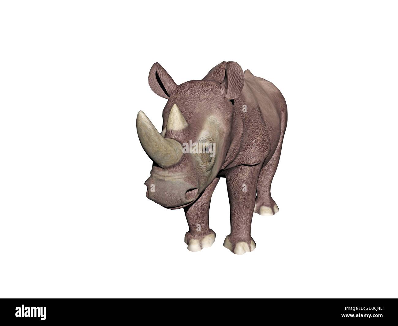 heavy african rhinoceros in the steppe Stock Photo - Alamy