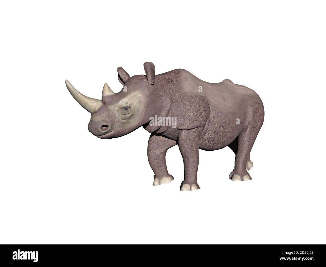 heavy african rhinoceros in the steppe Stock Photo - Alamy