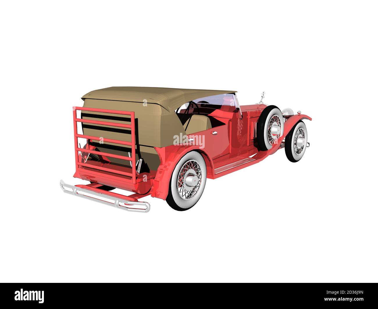 red luxurious classic car with leather roof Stock Photo - Alamy