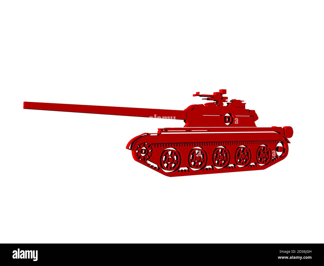 red outline of a tank Stock Photo - Alamy