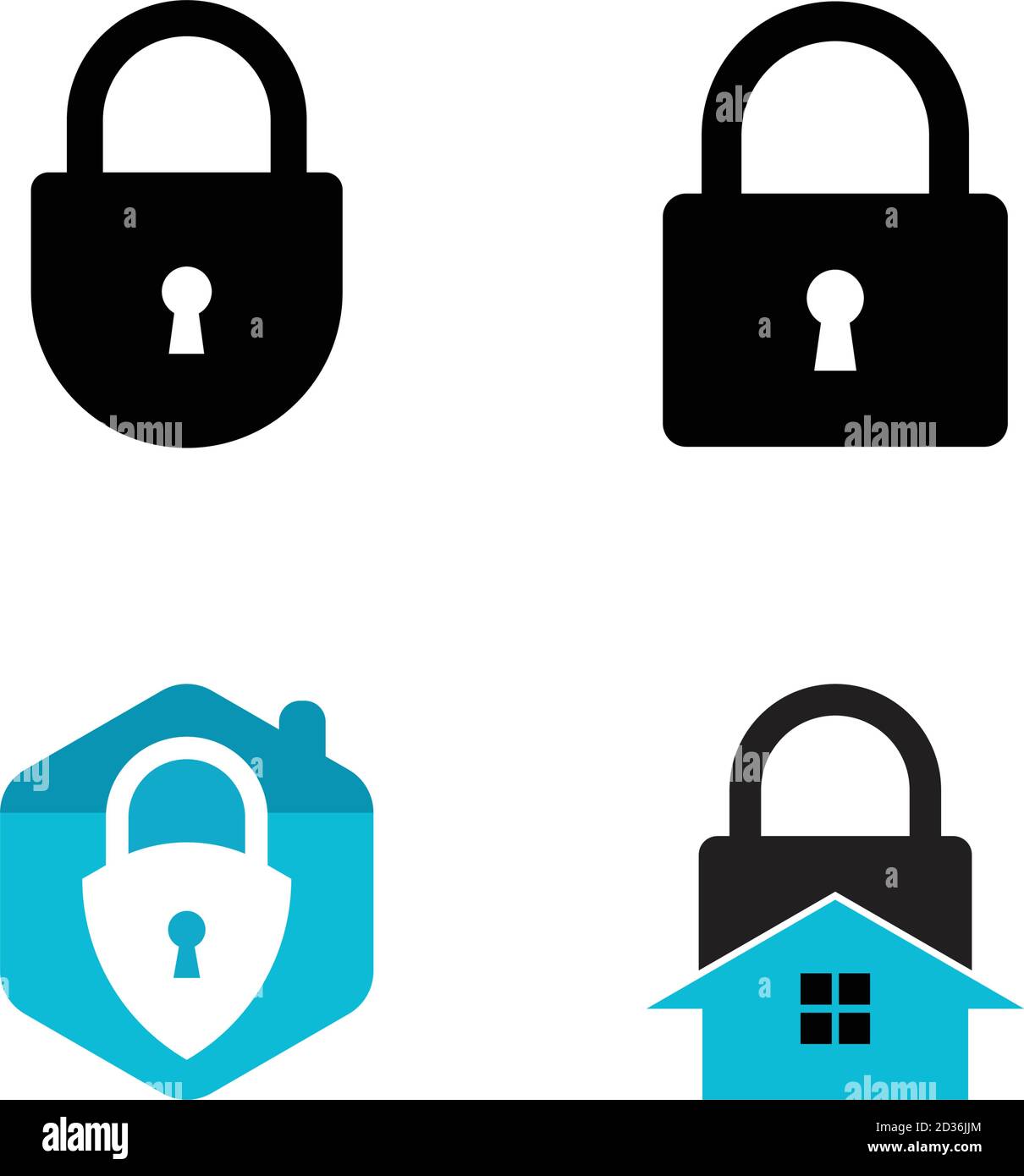 padlock logo icon vector template illustration Stock Vector Image & Art ...
