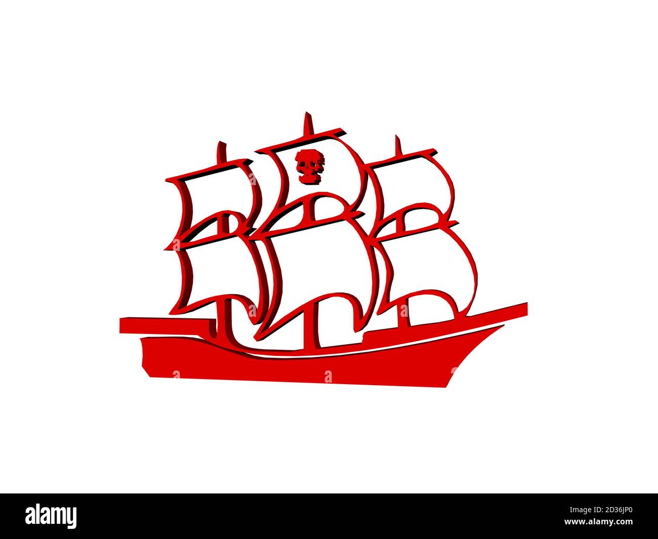 red symbols of ships and yachts Stock Photo - Alamy