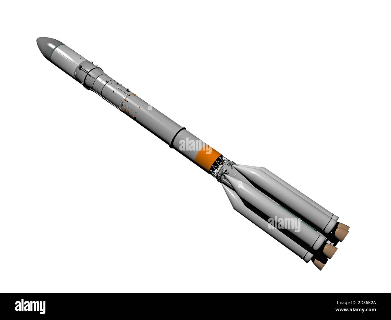 Space rocket with boosters at launch Stock Photo - Alamy