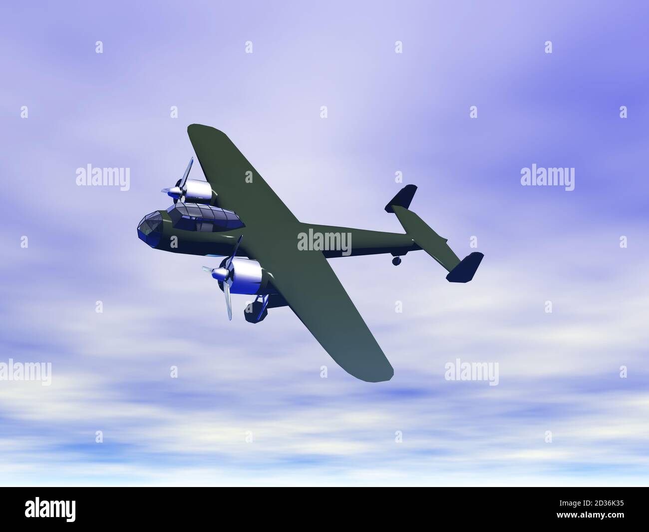 military propeller plane in the sky Stock Photo - Alamy