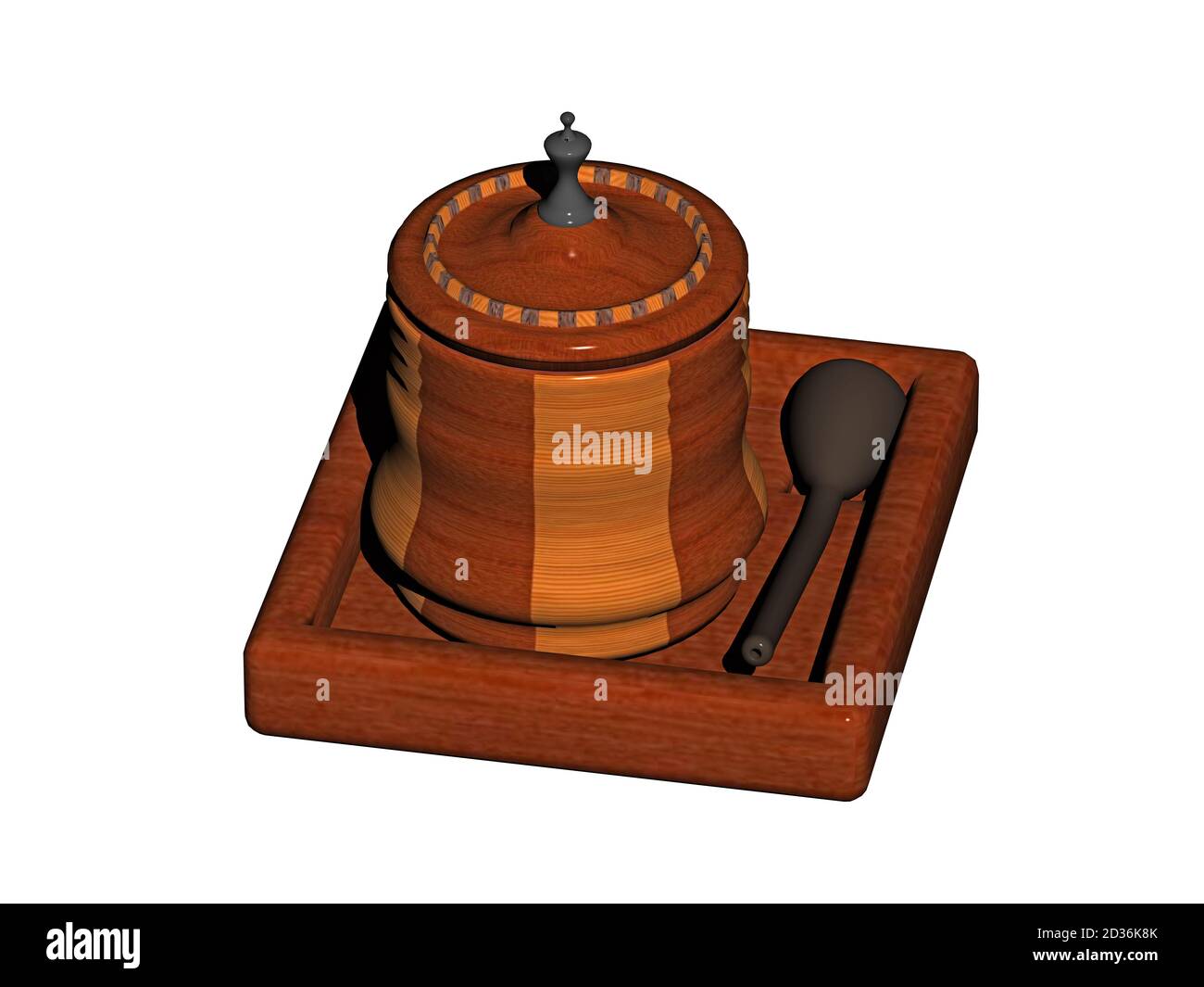 wooden container for tobacco with lid Stock Photo - Alamy