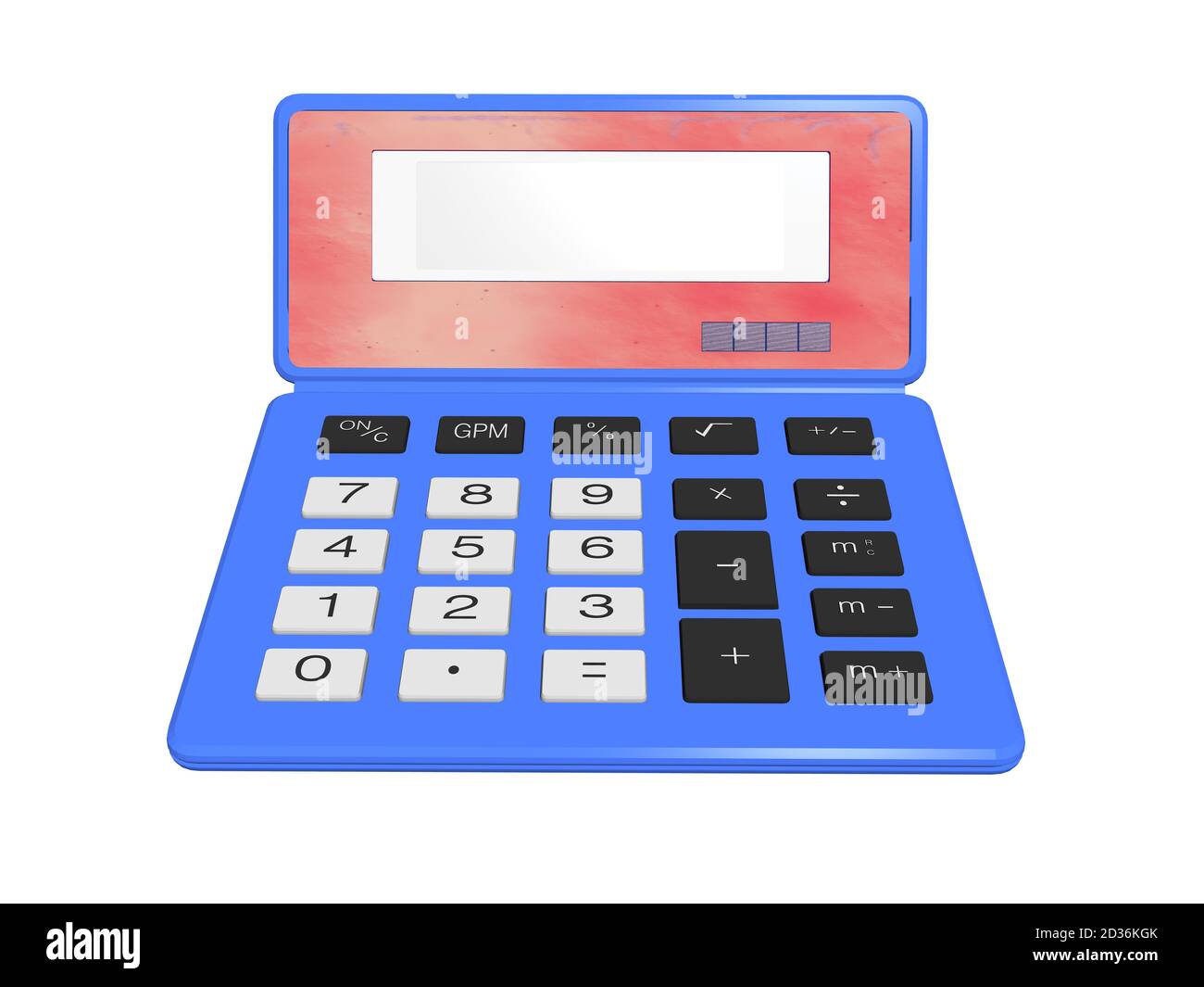 Calculator with keys and display Stock Photo - Alamy