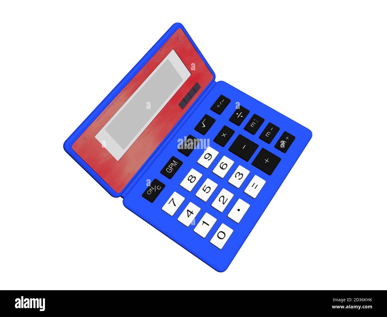 Calculator with keys and display Stock Photo - Alamy