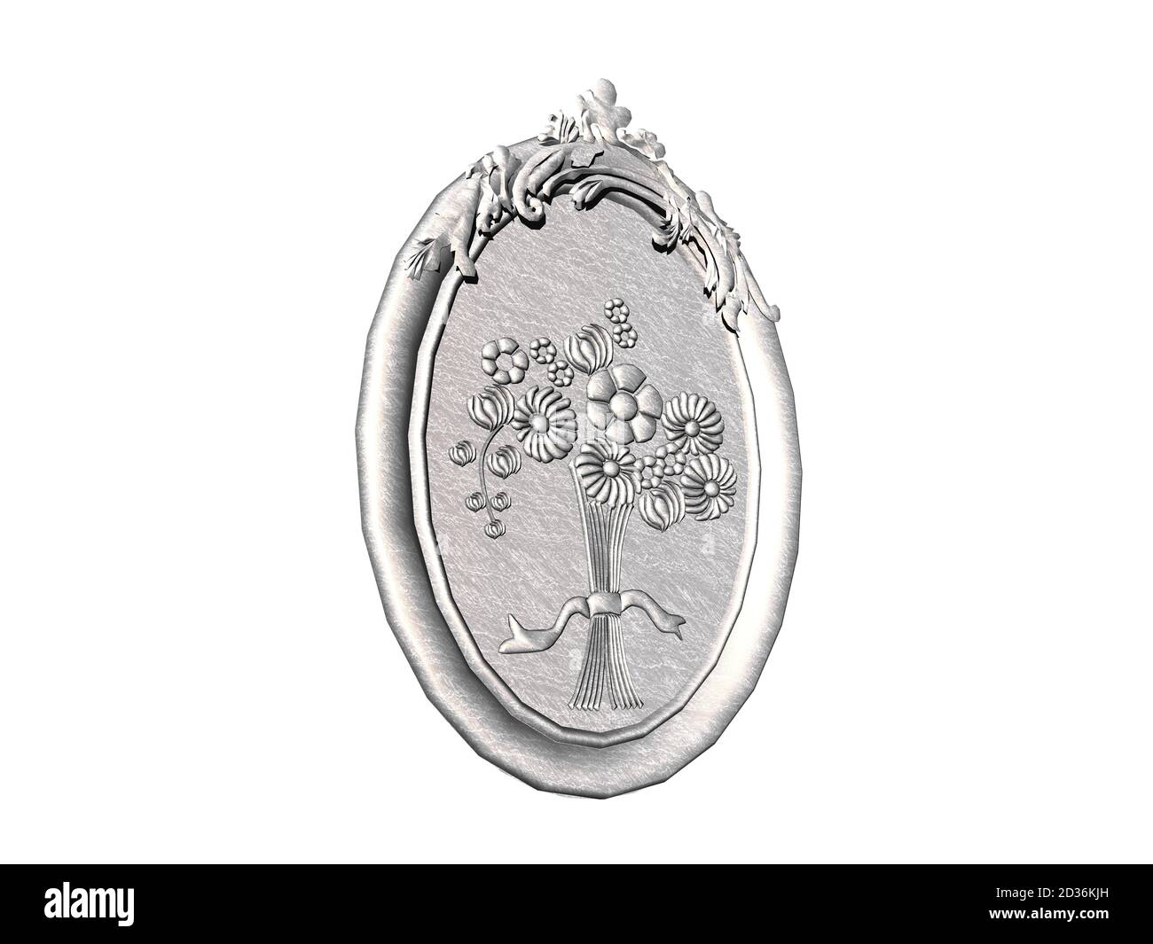 Precious metal badge with tree engraving Stock Photo - Alamy