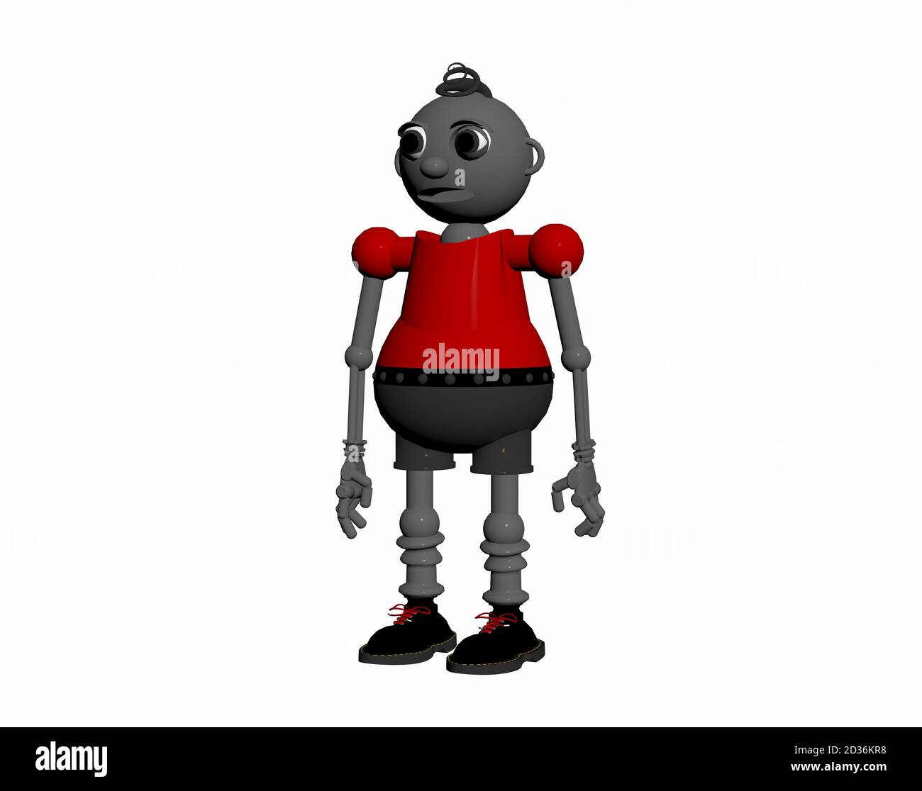 cartoon character of a boy in a red sweater Stock Photo - Alamy