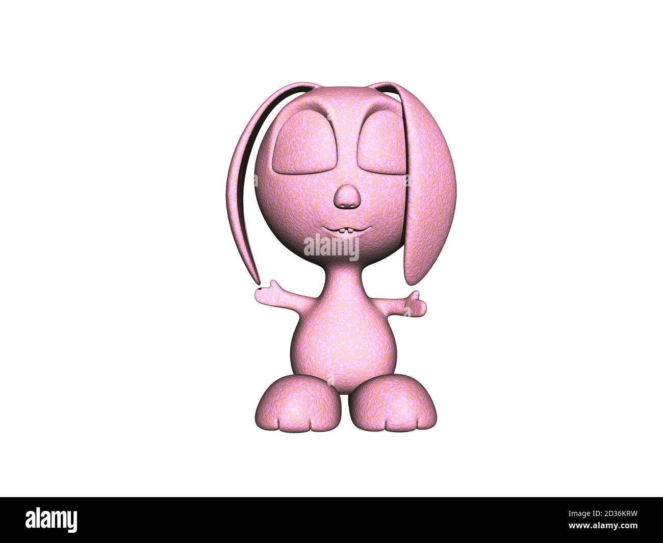 pink cartoon rabbit with floppy ears Stock Photo - Alamy
