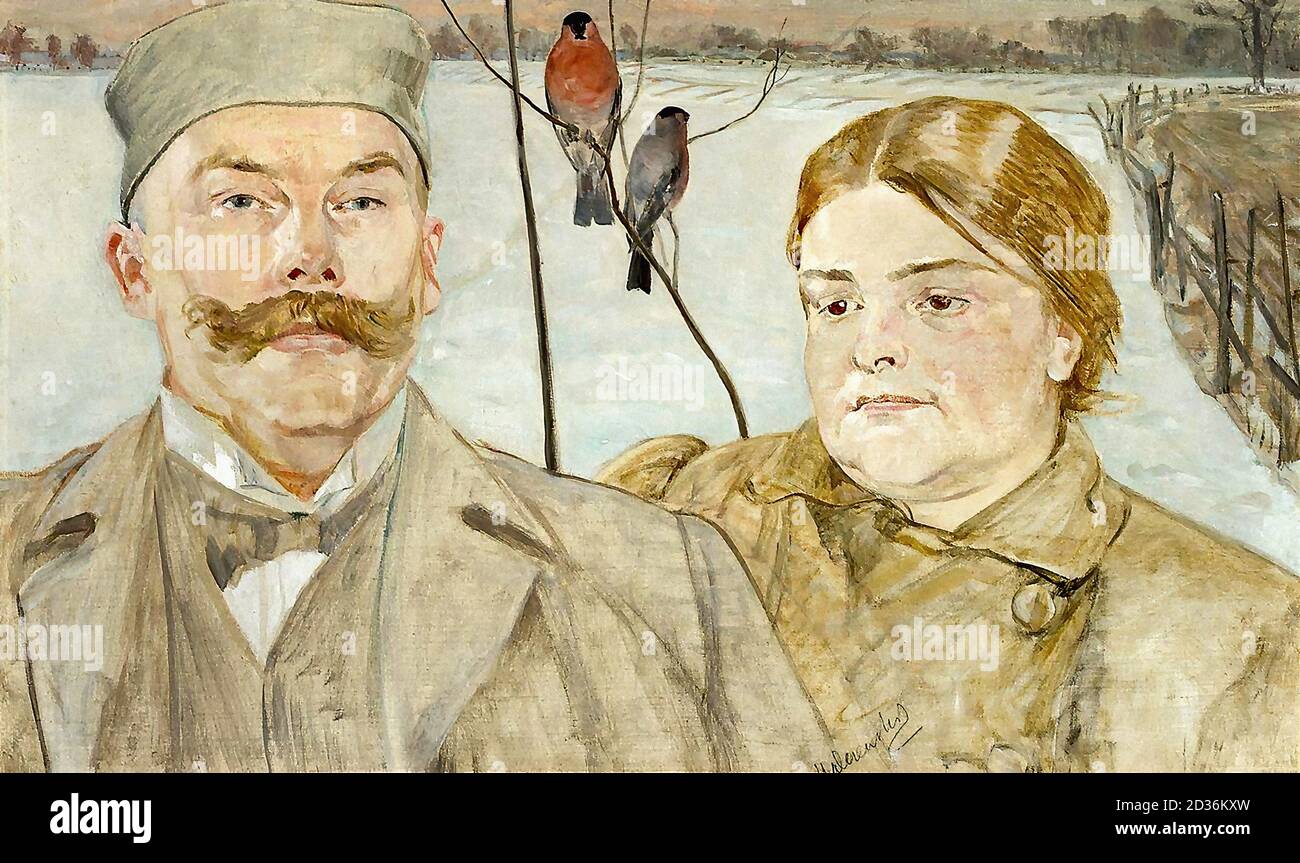 Malczewski Jacek - Portrait of Waclaw and Helena Karczewskich - Polish ...