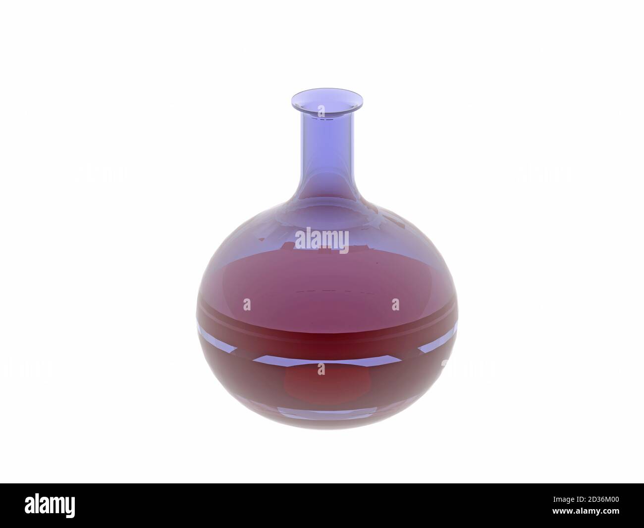 Round glass flask with chemicals in the laboratory Stock Photo - Alamy