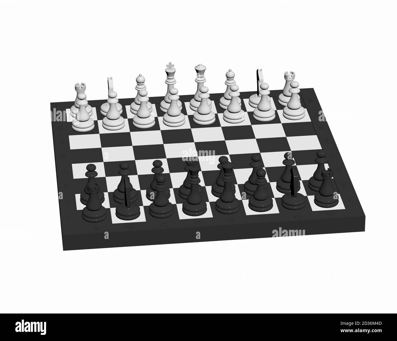 Wooden Chess Board With Game Pieces Stock Photo Alamy