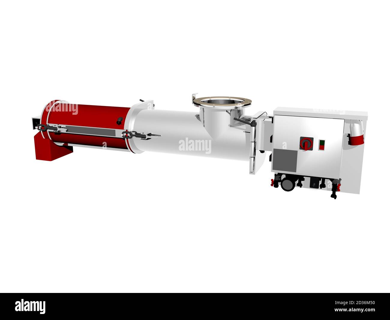 steel industrial container with flange and electrical system Stock ...